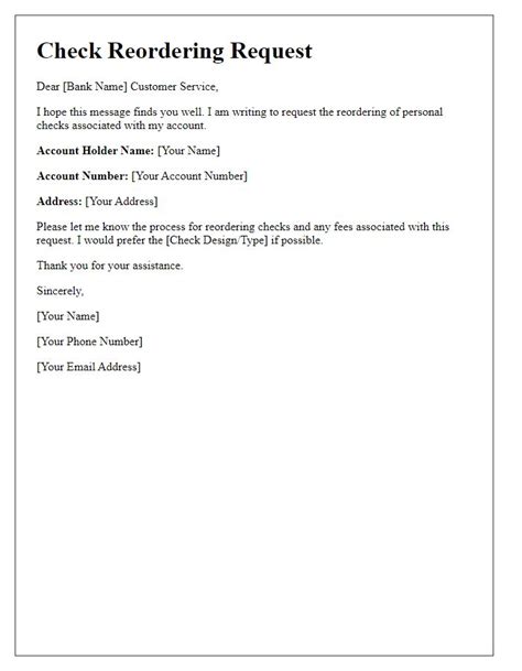 Letter Template For Personal Check Reorder Free Samples In Pdf Letterin