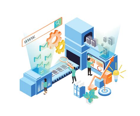 Isometric Style Illustration Of Seo Data Analysis 6552033 Vector Art At