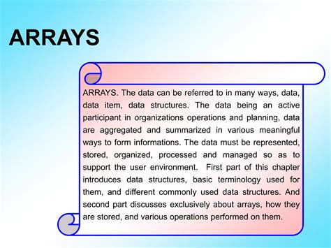 Arrays In C Cbse And State 2 Computer Science Ppt Databases