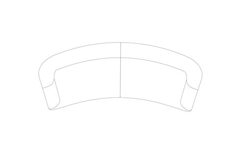 Curved Sectional Sofa Cad Block Free Dwg
