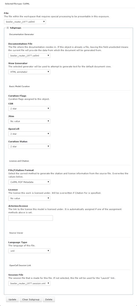creating cellml exposures — vph 2014 abi software tutorial
