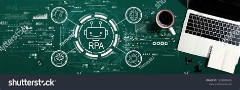 Robotic Process Automation Rpa Theme Laptop Stock Photo Edit Now