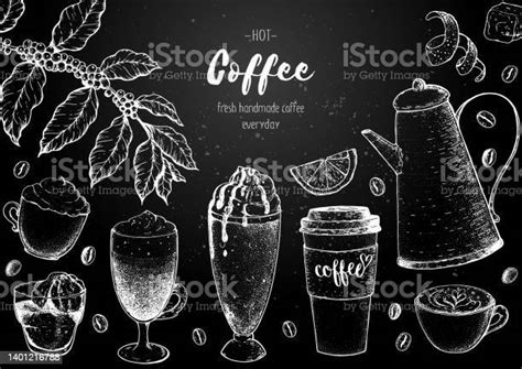 커피 컵 콩 커피 나무 일러스트레이션 커피숍빈티지 디자인 새겨진 벡터 그림입니다 0명에 대한 스톡 벡터 아트 및 기타 이미지