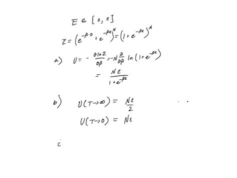 SOLVED A Consider A System Of N Distinguishable Particles Each Particle Has Two Energy