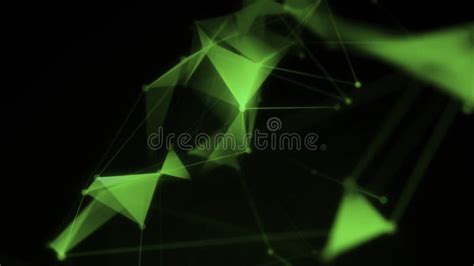 Abstract Digital Connection Moving Dots And Lines Motion Technology Background Network