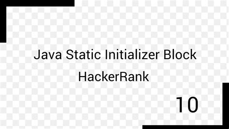 Java Static Initializer Block Hackerrank Solution 10 Youtube