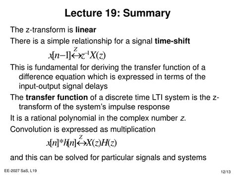 ppt lecture 19 discrete time transfer functions powerpoint