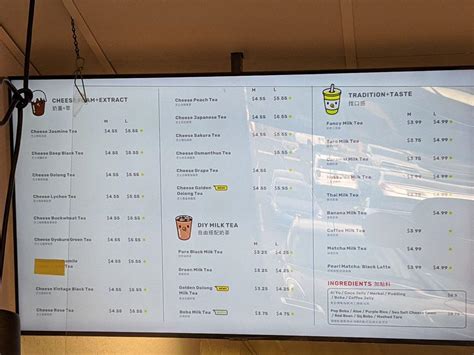 Menu At Boba Tree Mesa S Alma School Rd Ste 6
