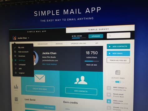 Simple Mail App Sneak Peek By Tommy Roussel Via Behance Ui Ux