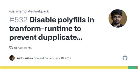 Disable Polyfills In Tranform Runtime To Prevent Dupplicate Polyfills