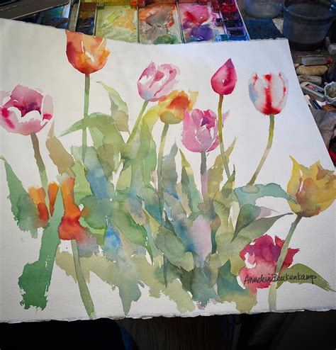 Instagram Watercolor Flower Art Whimsical Art Paintings Flower Art