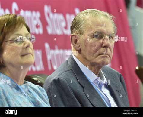 Jacques Rogge Right Former President Of The International Olympic Committee Ioc And His