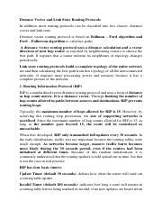 Distance Vector And Link State Routing Protocols Pdf Distance Vector And Link State Routing