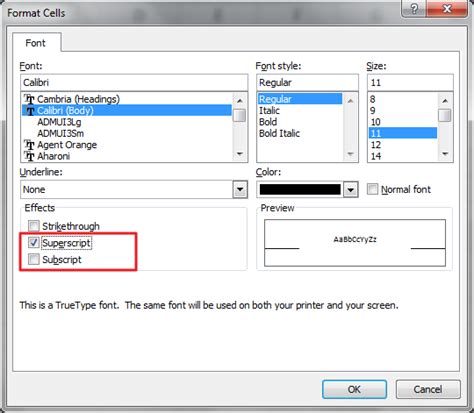 Cara Membuat Teks Subscript Dan Superscript Di Excel