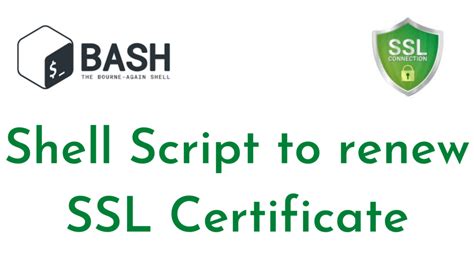 shell script to renew ssl certificate