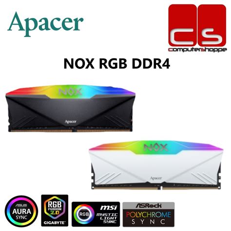 Apacer Nox Rgb Ddr4 3200mhz Gaming Ram Black White Shopee Malaysia