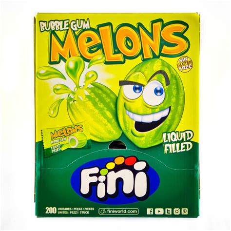 Fini Melons Bubble Gum 200er Box Candy Broski