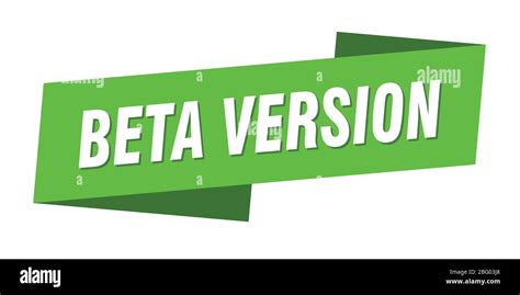 beta version banner template beta version ribbon label sign stock