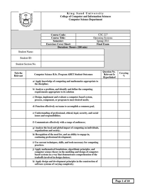 Final Exam Solution Pdf Thread Computing Process Computing