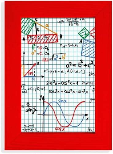 Trigonometric Function Mathematical Formulas Picture Display Art Red