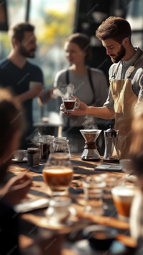 Barista Teaching A Coffeemaking Class Premium Ai Generated Image