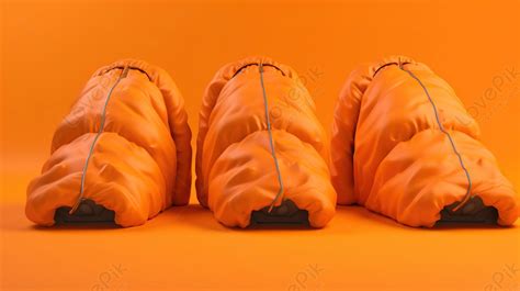 생생한 오렌지색 배경의 멋진 3d 렌더링 단색 침낭 잠 배경 휴가 배경 오렌 배경 이미지 Hd 잠 휴가 오렌 배경