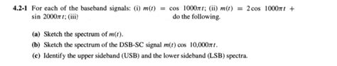 10 ﻿for Each Of The Baseband Signals I ﻿mtcos