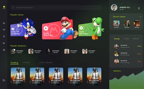 Game Dashboard Behance