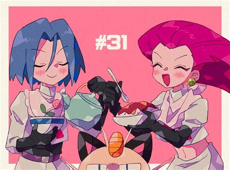 Jessie James And Meowth Pokemon And More Drawn By Mgomurainu Danbooru
