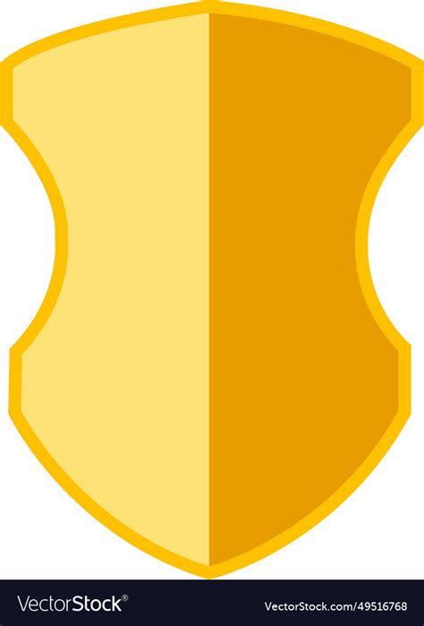 Shields Yellow Color Icon Security Shield Vector Image