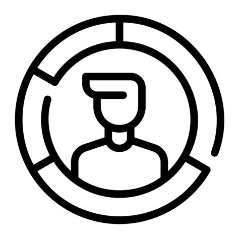 Customer Segment With Pie Chart Outline Icon 53739570 Vector Art At