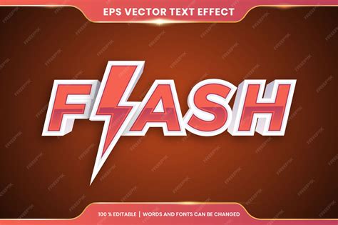 Premium Vector Flash Text Effect Editable Concept