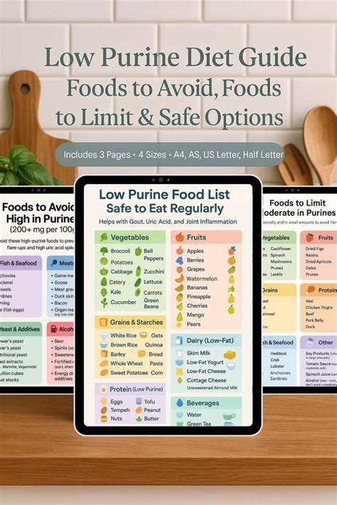 Low Purine Foods Gout Food Chart Gout Food List Gout Diet Plan For