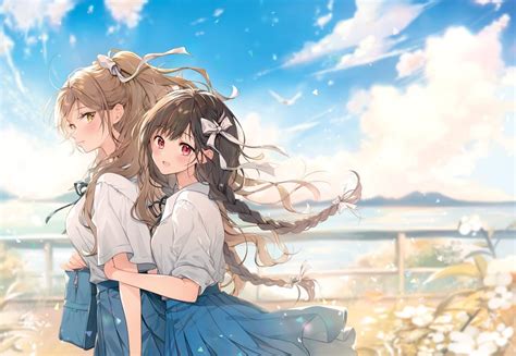 Kawawa Sakurako And Yamabuki Kasumi Futaribeya Drawn By Yukiko