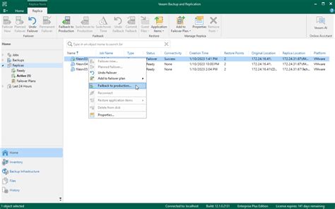 performing failback veeam cloud connect guide