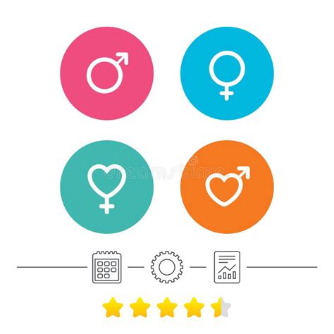 Male And Female Sex Icons Man Woman Signs Stock Vector Illustration