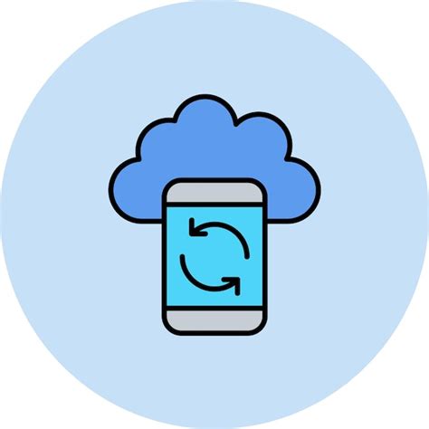 Premium Vector Cloud Sync Flat Illustration