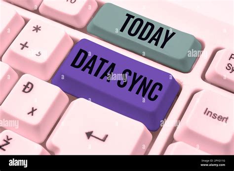 Conceptual Display Data Sync Internet Concept Data That Is