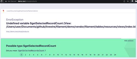 Undefined Variable Getselectedrecordcount Vendorfilamenttables