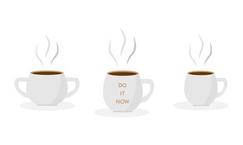 뜨거운 맛있는 커피와 머그잔 세트 연기와 향기로운 커피 플랫 벡터 일러스트레이션 0명에 대한 스톡 벡터 아트 및 기타 이미지 0명 갈색 개체 그룹 Istock