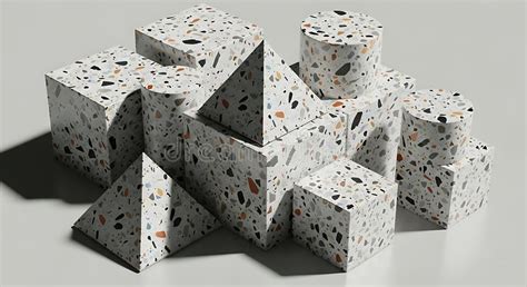 Abstract Geometric Terrazzo Shapes Stock Illustration Illustration Of