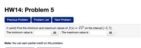 Solved Hw14 Problem 5 Previous Problem Problem List Next