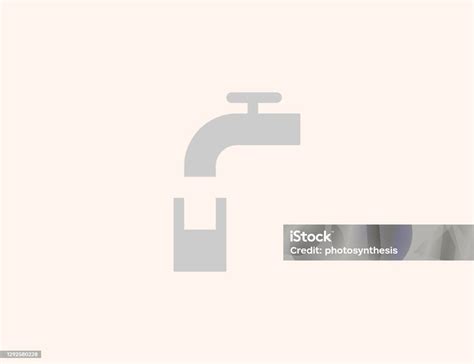 물 탭 벡터 아이콘입니다 유리 수도꼭지 플랫 컬러 일러스트 기호와 고립 된 식수 수돗물 벡터 강철에 대한 스톡 벡터 아트 및