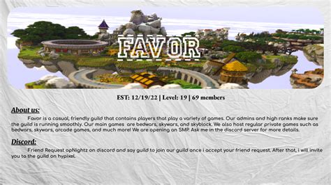 favor a hypixel guild [level 19 69 members hypixel forums