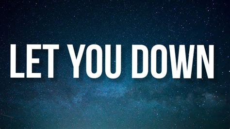 Nf Let You Down Lyrics Youtube