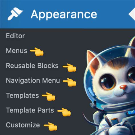 Menus For Block Theme Retrouvez Longlet Apparence Menu