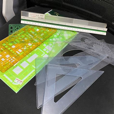 DRAFTING TOOLS TRIANGLES SCALE TEMPLATES Hobbies Toys Stationary Craft Stationery