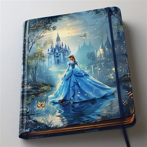Princess Cinderella Notebook Cover Realistic Designar 169 Premium Ai Generated Image