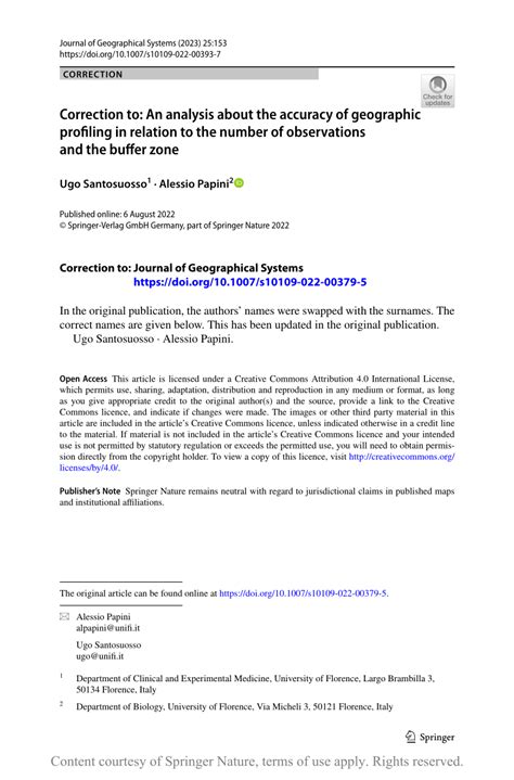 Pdf Correction To An Analysis About The Accuracy Of Geographic