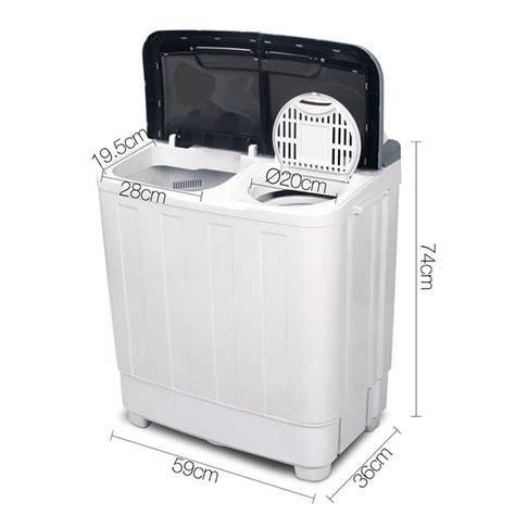 Devanti Portable Washing Machine Twin Tub 46kg White